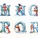 Snowman Clipart Snowman Png Alphabet Clipart Snowman Printable Winter ...