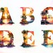Sunset Png Sunset Clipart Summer Png Alphabet Clipart Watercolor ...