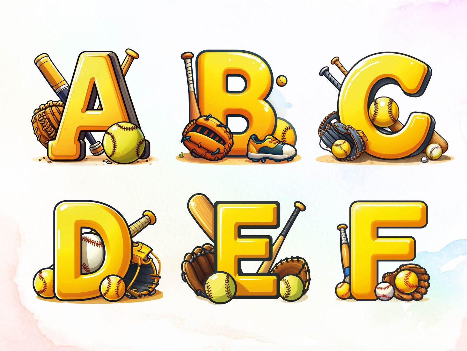 Softball Png Softball Clipart Alphabet Clipart Sport Font Doodle ...