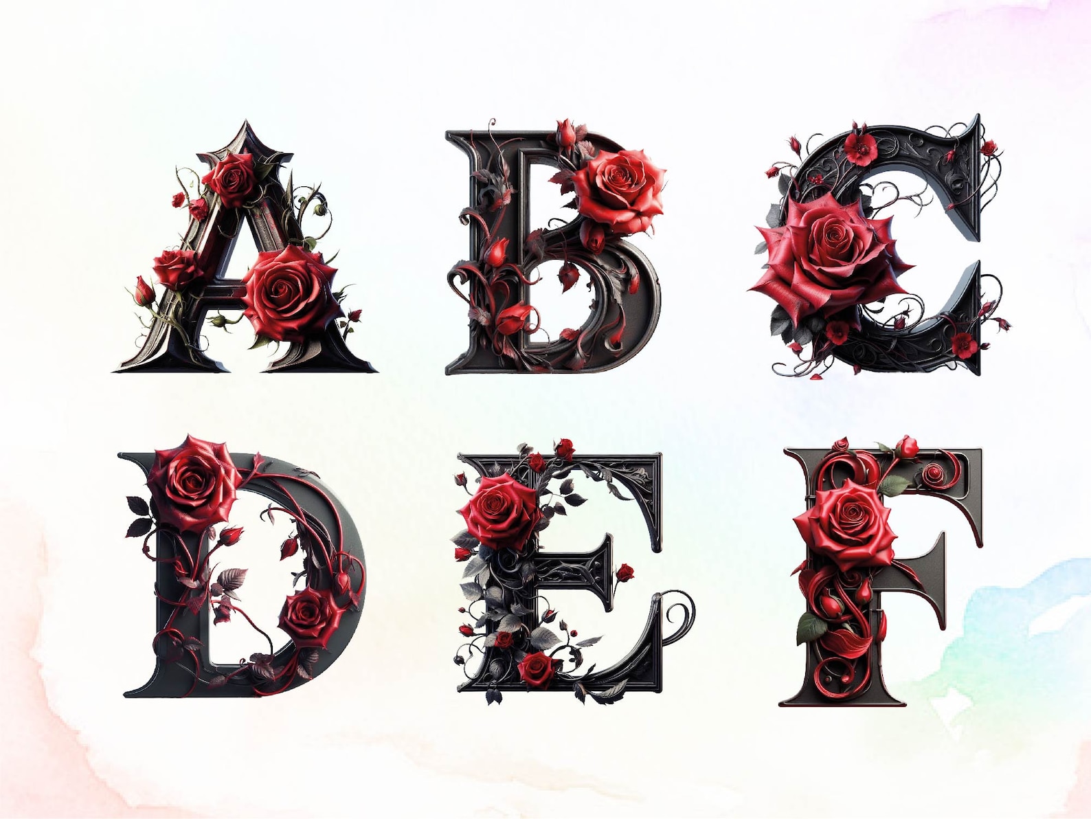 Red Rose Png Rose Clipart Rose Letters Alphabet Png Doodle Letters ...