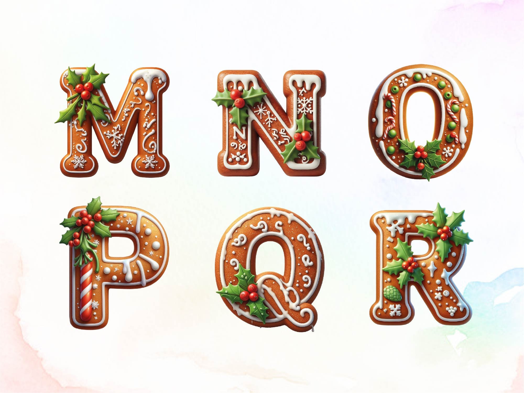 Customized Gingerbread Png Gingerbread Clipart Alphabet Gingerbread ...
