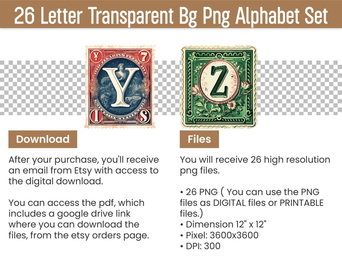Postage Stamps Clipart Junk Journal Kit Alphabet Png Alphabet Clipart ...