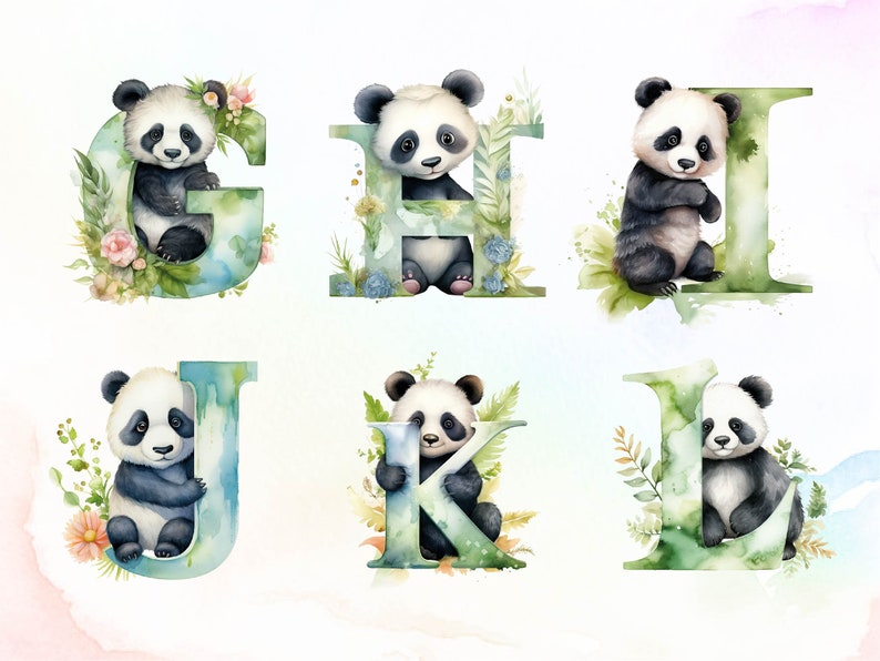 Panda Png Panda Clipart Alphabet Png Doodle Letters Animal Alphabet ...