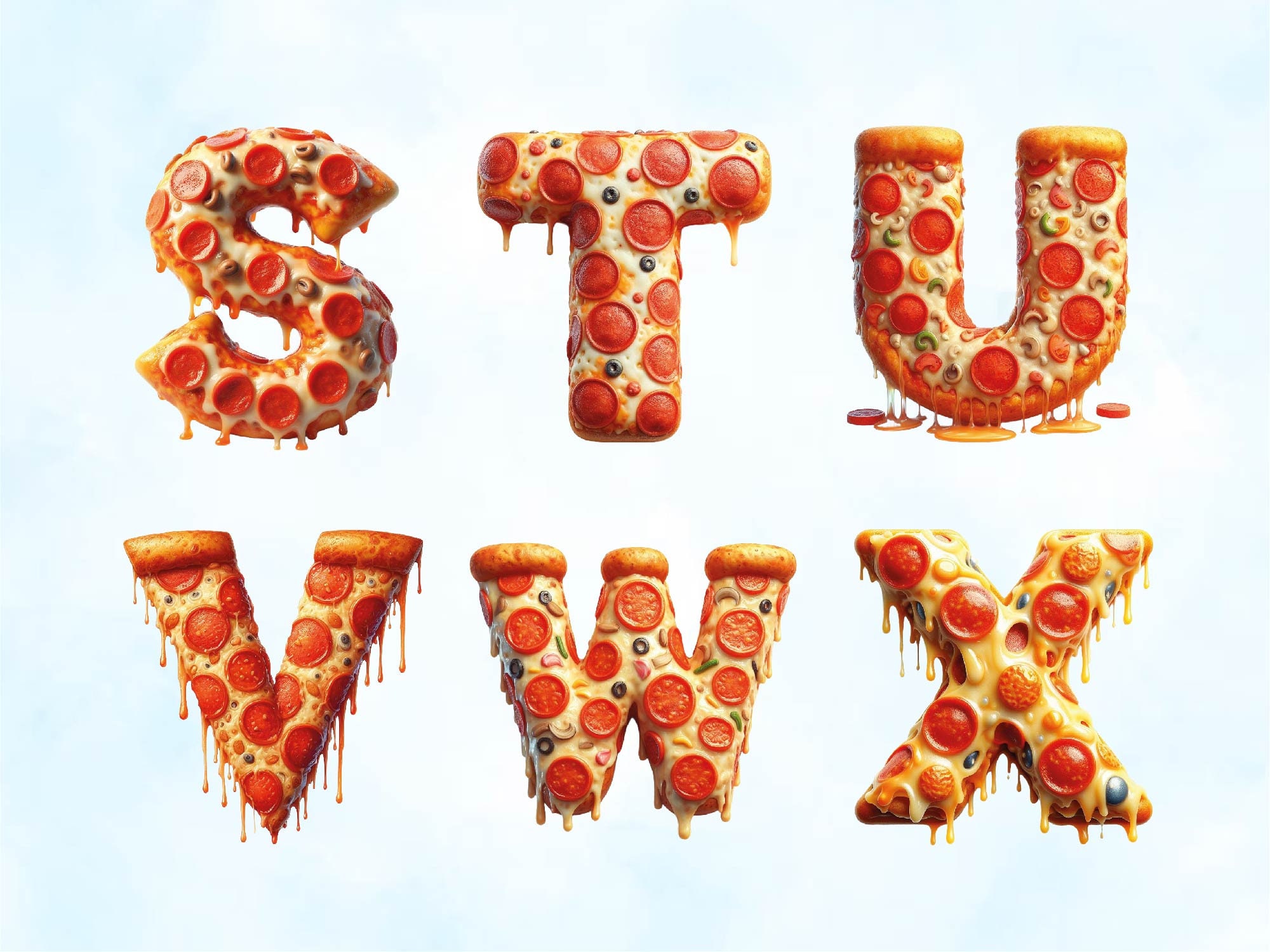 Pizza Letters Pizza Font Alphabet Png Pizza Clipart Png Doodle Letters ...