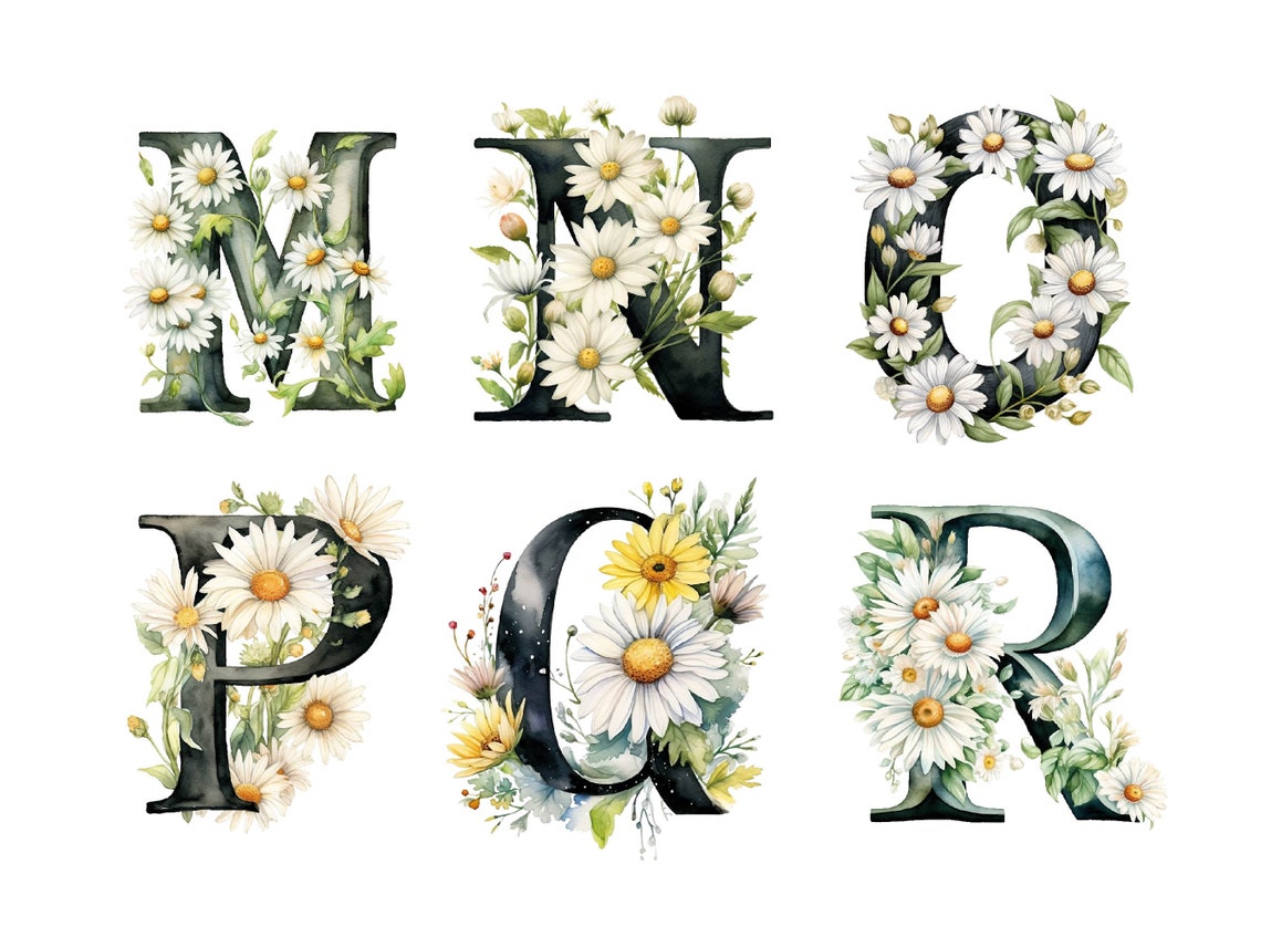 Daisy Png Clipart Daisy Font Daisy Letters Alphabet Png Doodle Letters ...