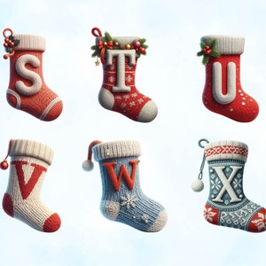 Custom Christmas Stocking Clipart Christmas Name Png Christmas Font ...