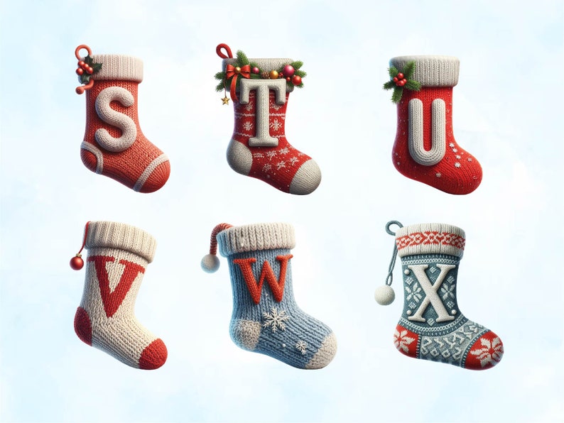 Custom Christmas Stocking Clipart Christmas Name Png Christmas Font ...