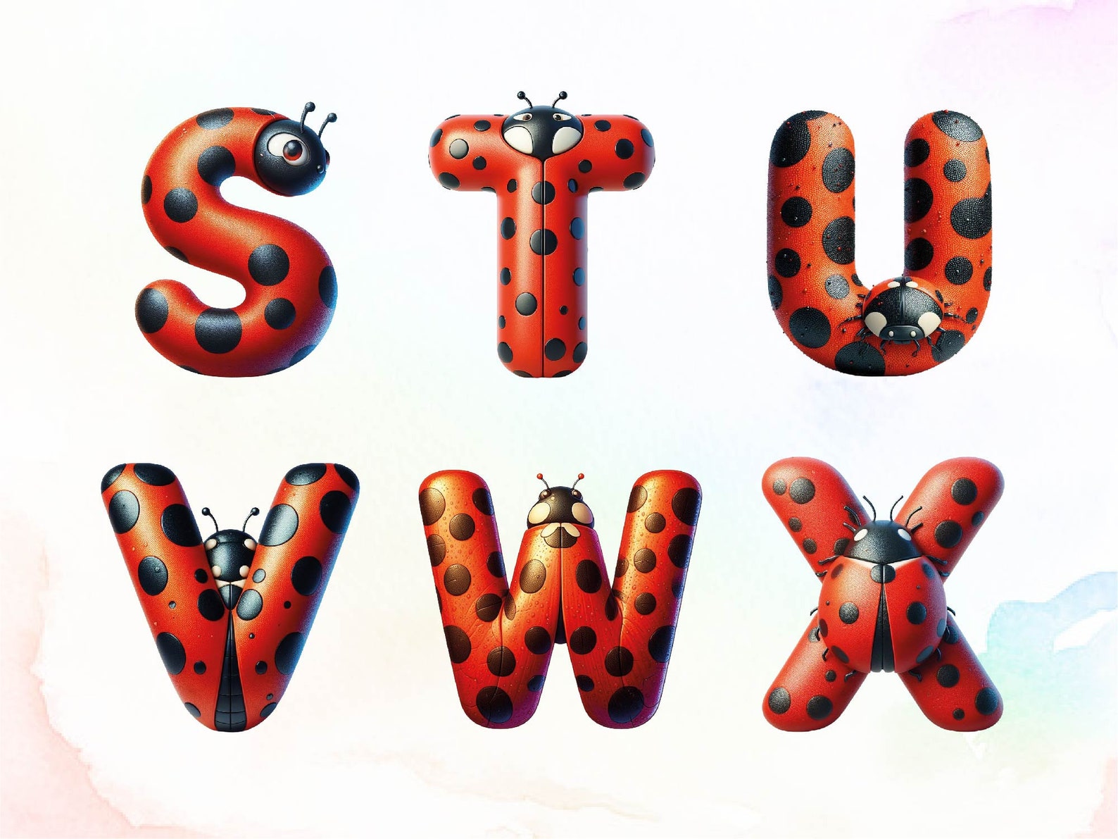 Ladybug Font Ladybug Letters Png Ladybug Clipart Alphabet Png Doodle ...