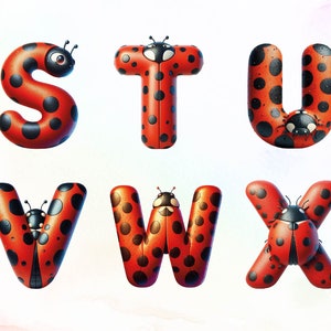 Ladybug Font Ladybug Letters Png Ladybug Clipart Alphabet Png Doodle ...
