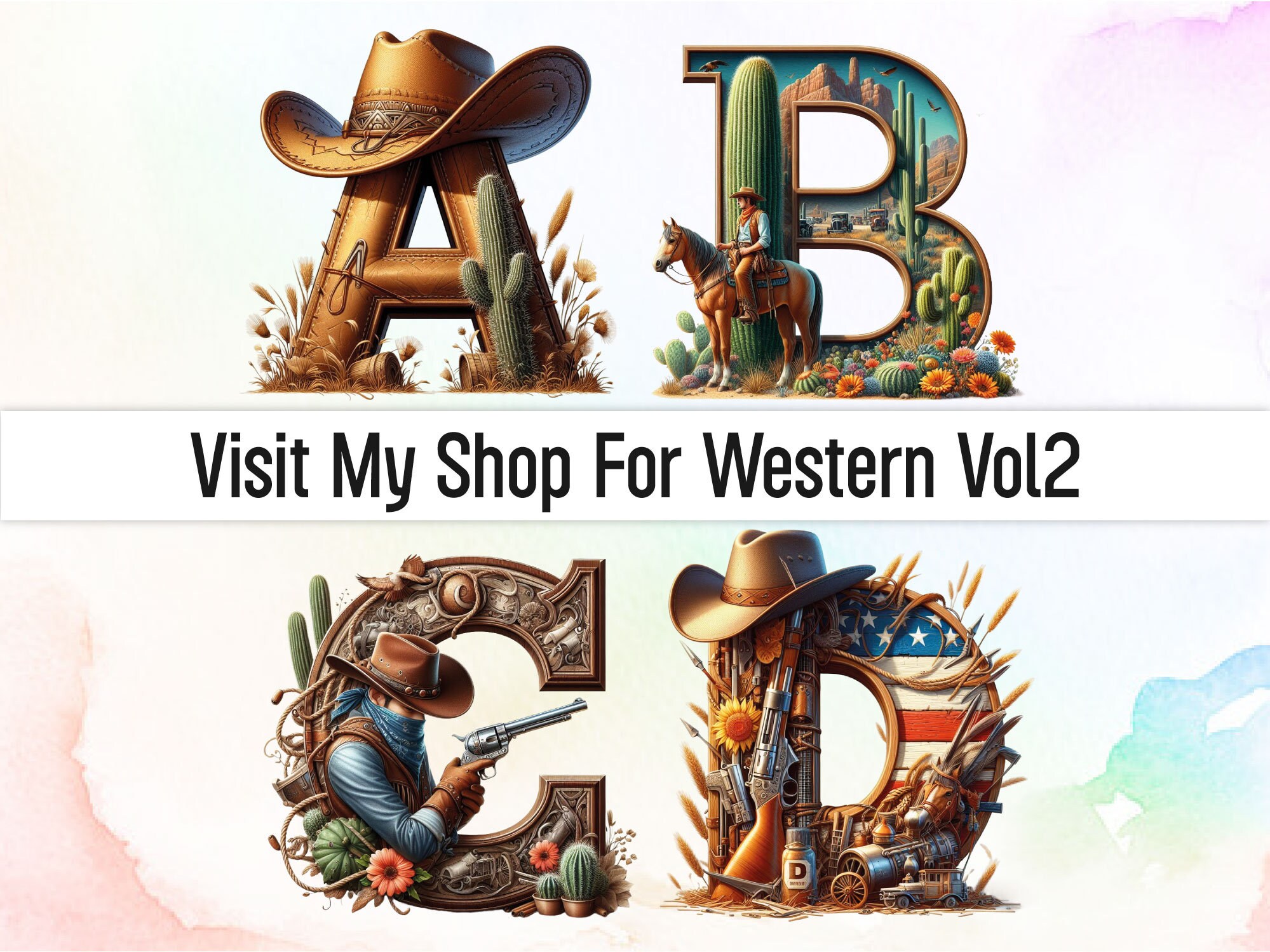 Western Font Letters Western Png Cowgirl Letters Png Alphabet Clipart ...