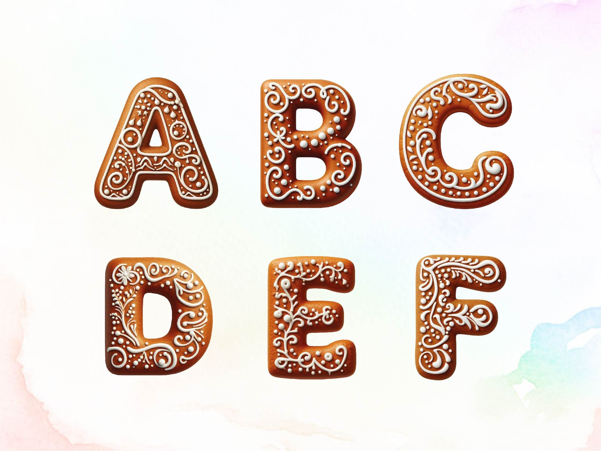Customized Gingerbread Png Gingerbread Decor Clipart Alphabet ...