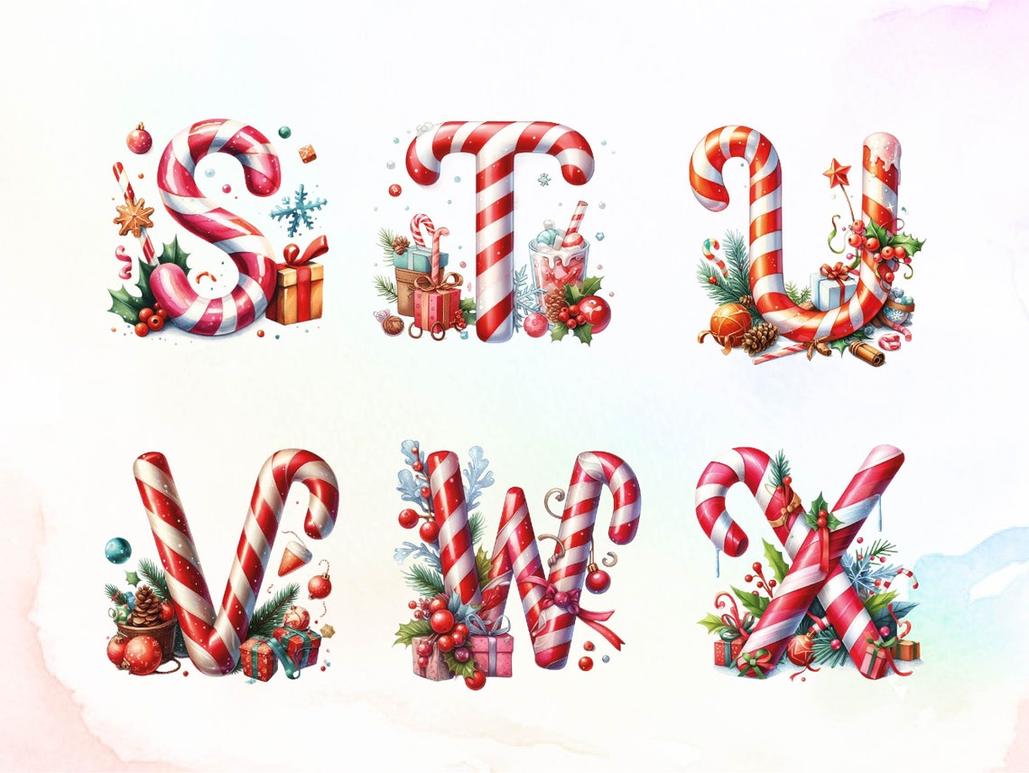 Candy Cane Clipart Candy Land Png Alphabet Clipart Christmas Candy ...