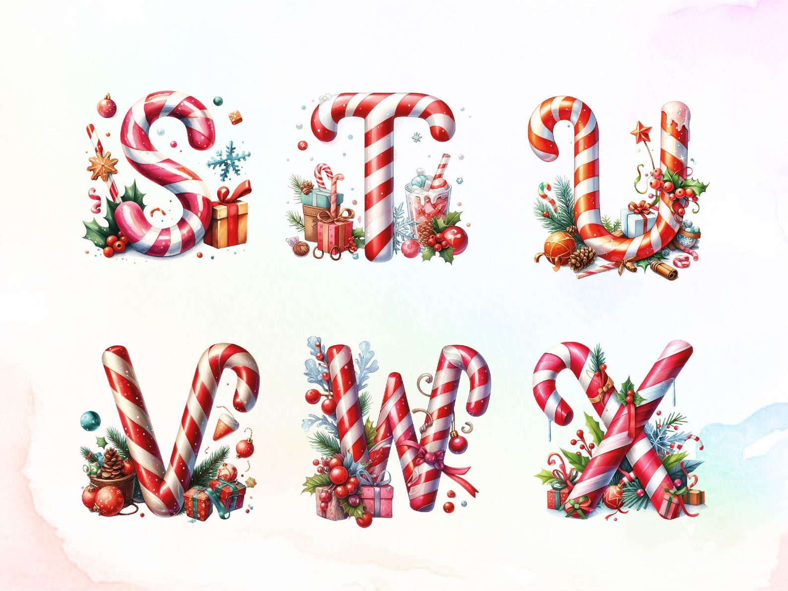 Candy Cane Clipart Candy Land Png Alphabet Clipart Christmas Candy ...