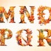 Fall Png Fall Clipart Autumn Stickers Alphabet Png Decorative Letters ...