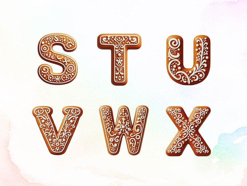 Customized Gingerbread Png Gingerbread Decor Clipart Alphabet ...