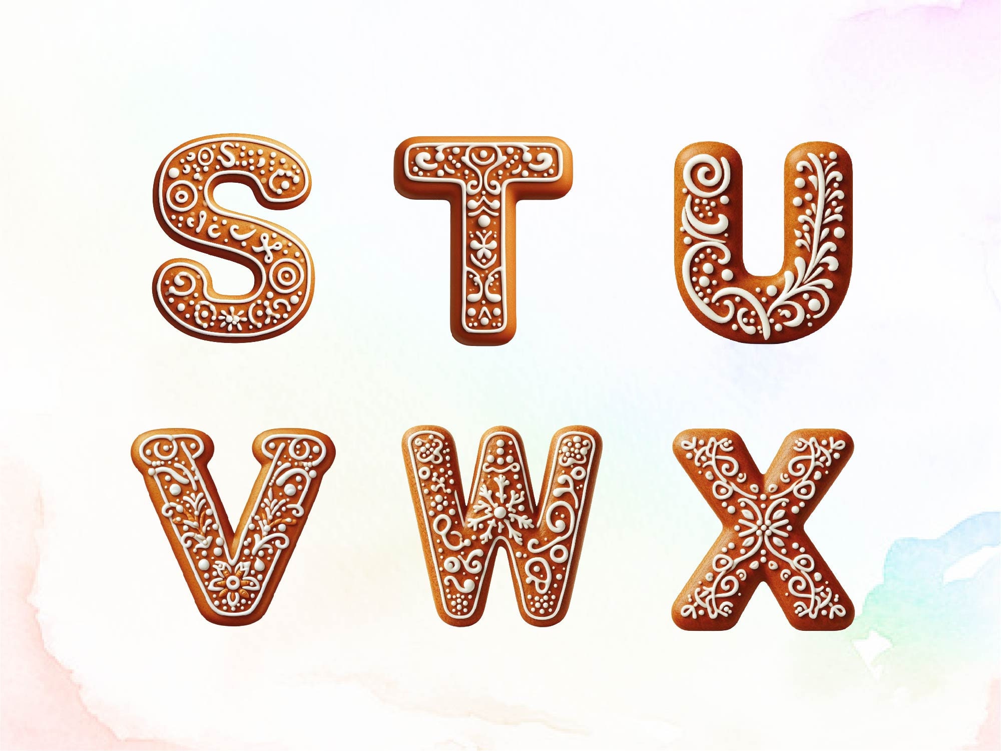 Customized Gingerbread Png Gingerbread Decor Clipart Alphabet ...