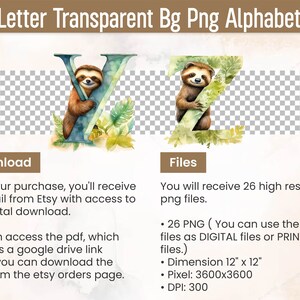 Sloth Png Sloth Clipart Sloth Alphabet Png Doodle Letters Animal ...