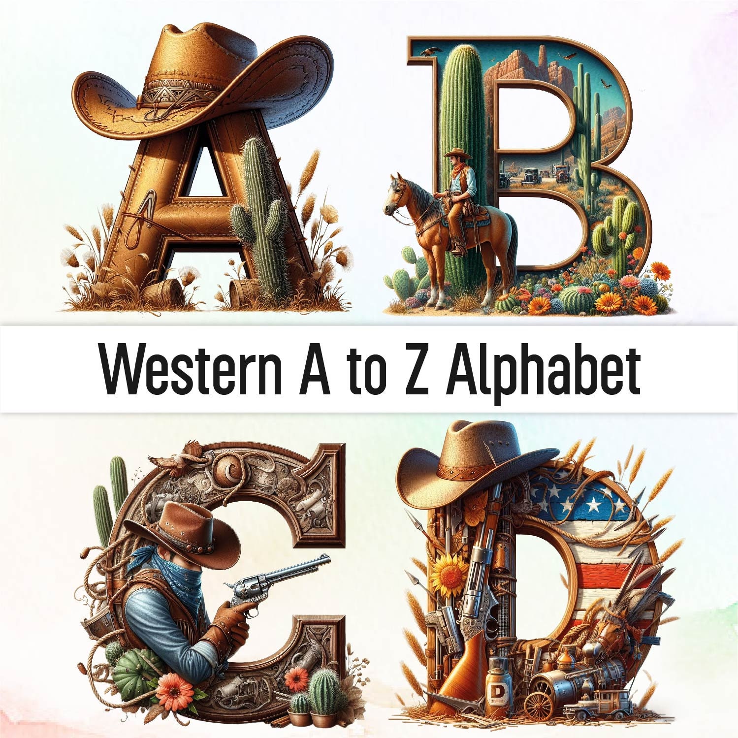 Western Clipart Png Western Font Western Letters Country Clipart Cowboy ...