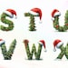 Christmas Name Png Santa Letters Christmas Font Watercolor Christmas ...