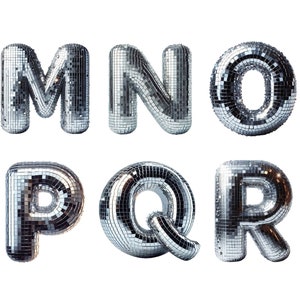 Disco Ball Png Clipart Disco Letters Font Alphabet Png Doodle Letters ...