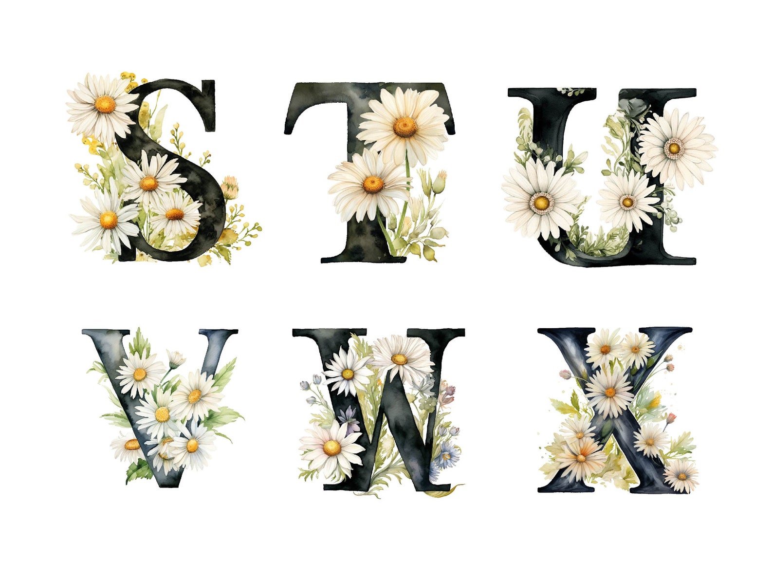 Daisy Png Clipart Daisy Font Daisy Letters Alphabet Png Doodle Letters ...