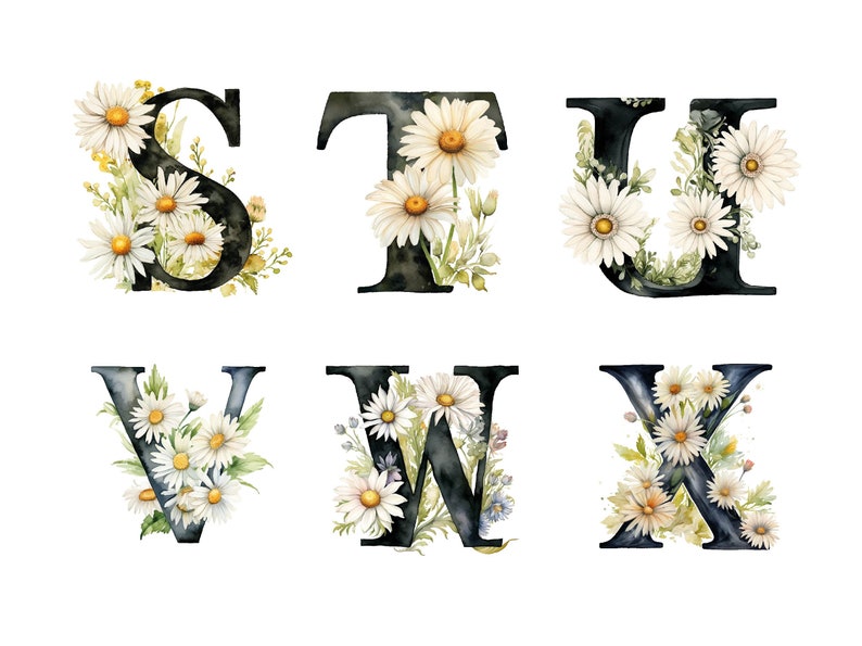 Daisy Png Clipart Daisy Font Daisy Letters Alphabet Png Doodle Letters ...