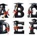 Graduation Letters Grad Font Graduation Alphabet Png Graduation Clipart ...