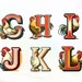 Chicken Png Watercolor Chicken Clipart Alphabet Png Retro Alphabet Png ...