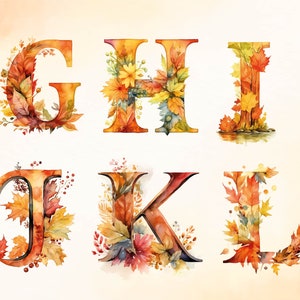Fall Png Fall Clipart Autumn Stickers Alphabet Png Decorative Letters ...