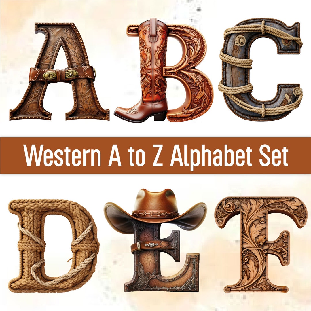 Western Clipart Png Western Font Alphabet Png Western Letters Png ...