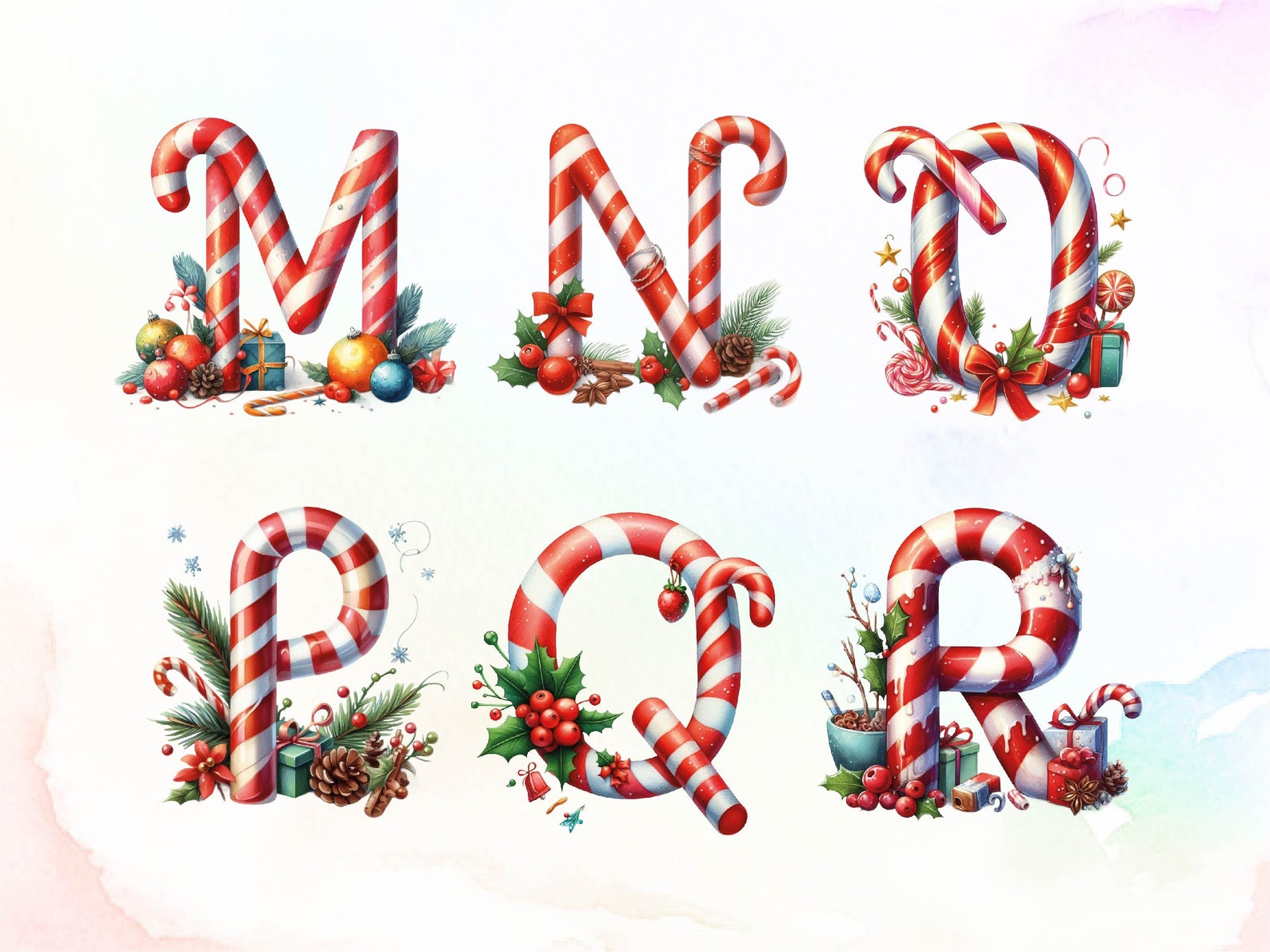 Candy Cane Clipart Candy Land Png Alphabet Clipart Christmas Candy ...