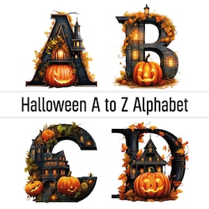 Halloween Letters Halloween Clipart Halloween Font Spooky Season Png ...