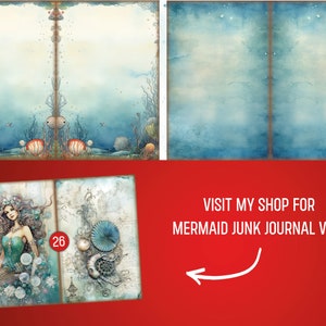 Mermaid Junk Journal Kit Junk Journal Printable Mermaid Journal Sea ...