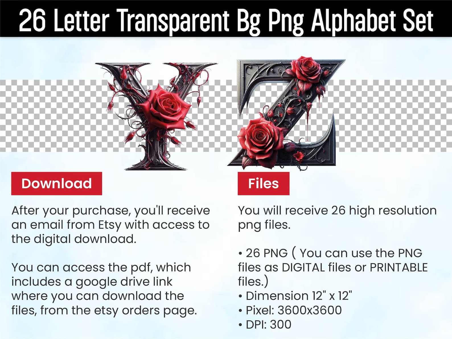 Red Rose Png Rose Clipart Rose Letters Alphabet Png Doodle Letters ...