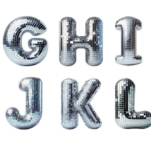 Disco Ball Png Clipart Disco Letters Font Alphabet Png Doodle Letters ...