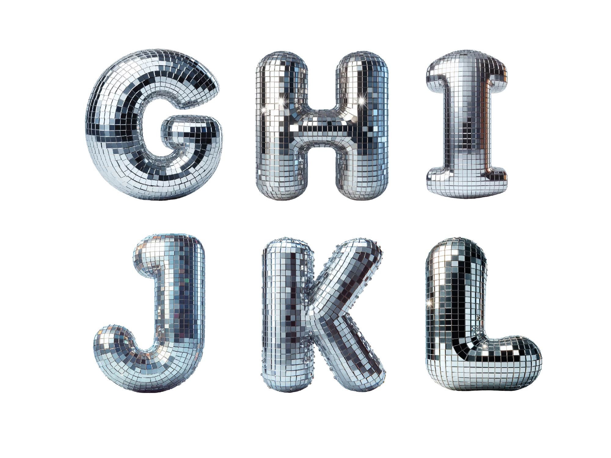 Disco Ball Png Clipart Disco Letters Font Alphabet Png Doodle Letters ...