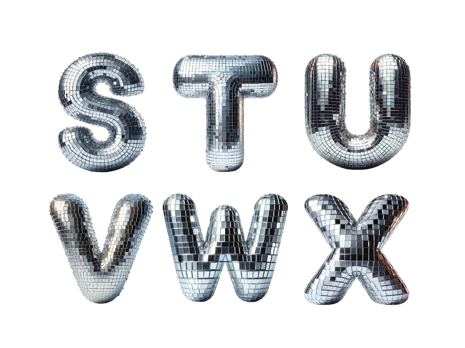 Disco Ball Png Clipart Disco Letters Font Alphabet Png Doodle Letters ...