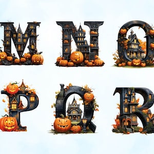 Halloween Letters Halloween Clipart Halloween Font Spooky Season Png ...