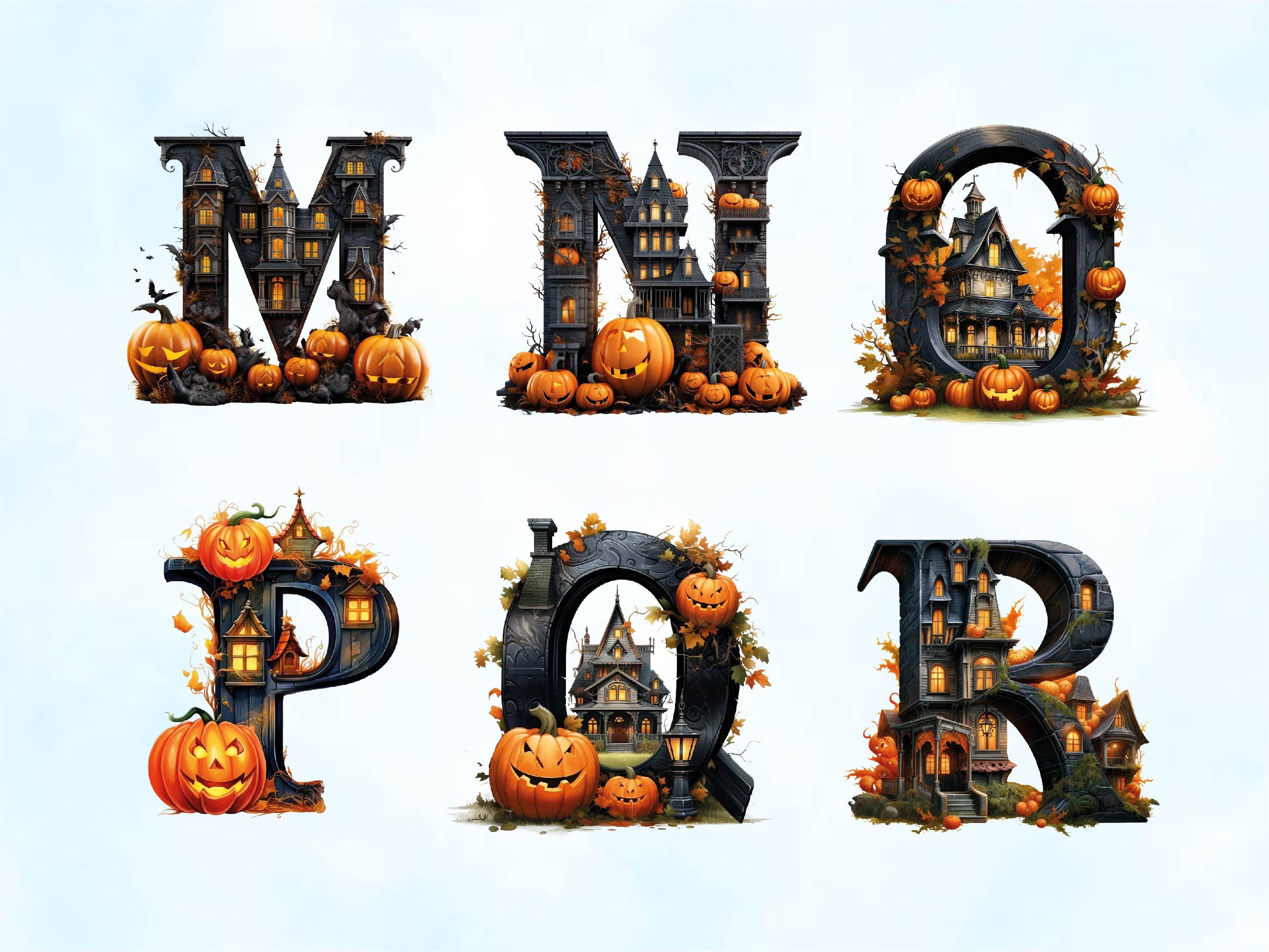 Halloween Letters Halloween Clipart Halloween Font Spooky Season Png ...