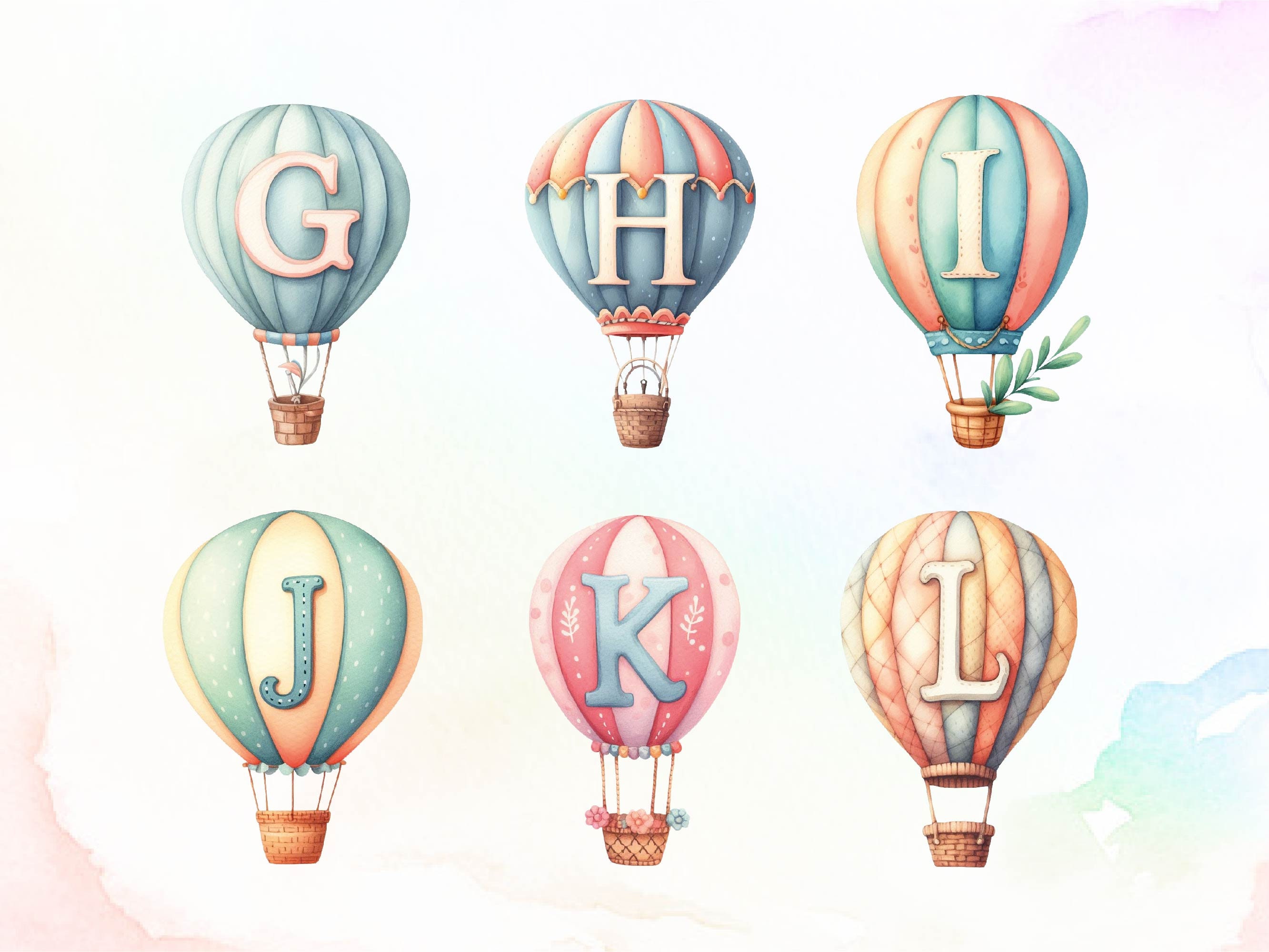 Hot Air Balloon Clipart Hot Air Balloon Png Alphabet Clipart Font ...
