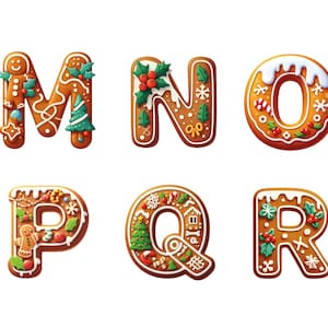 Customized Gingerbread Png Gingerbread Clipart Alphabet Gingerbread ...