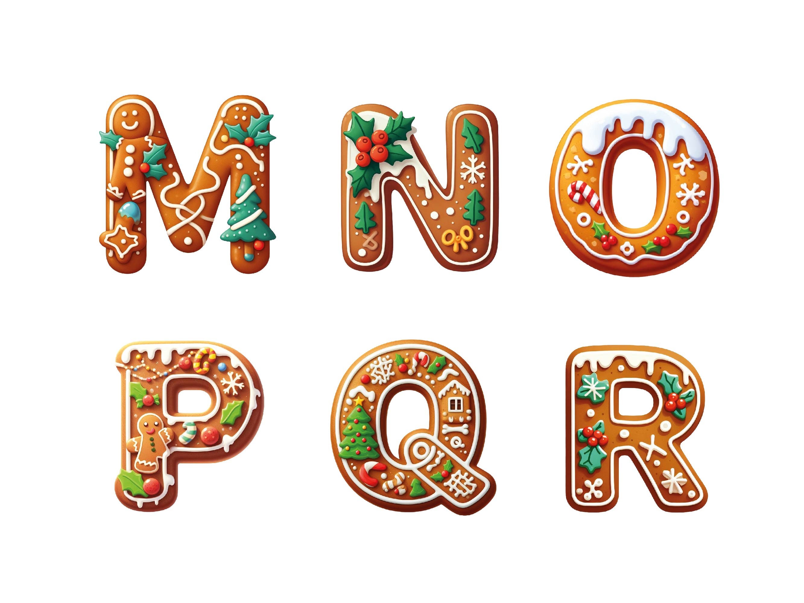 Customized Gingerbread Png Gingerbread Clipart Alphabet Gingerbread ...