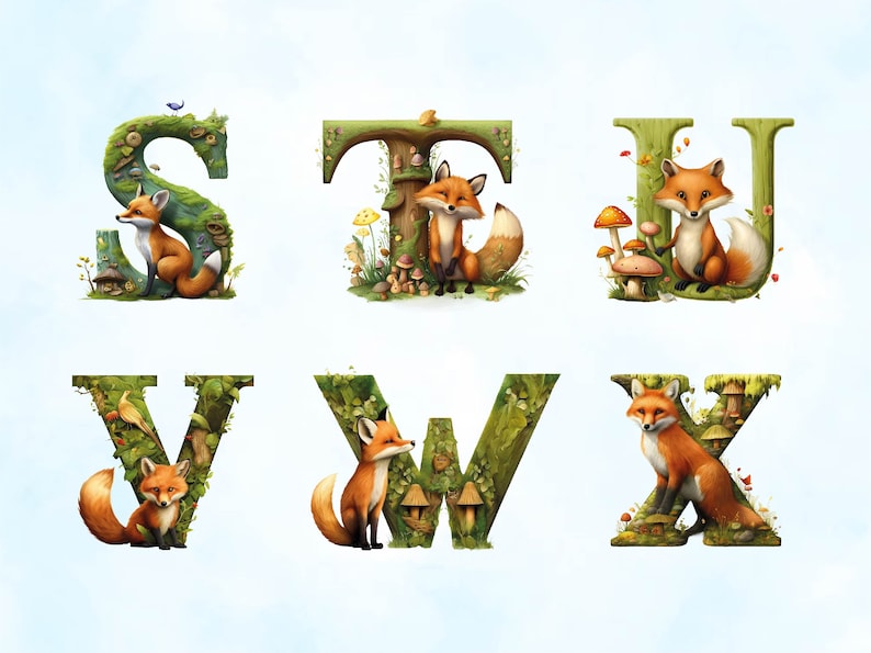 Fox Png Clipart Fox Font Alphabet Png Doodle Letters Fox Alphabet ...