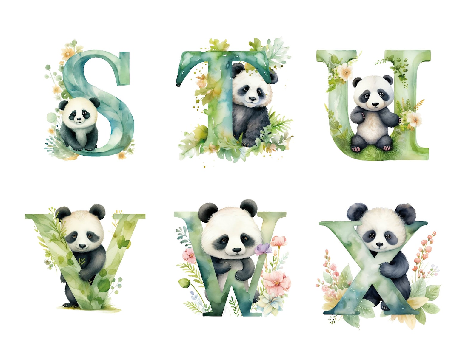 Panda Png Panda Clipart Alphabet Png Doodle Letters Animal Alphabet ...