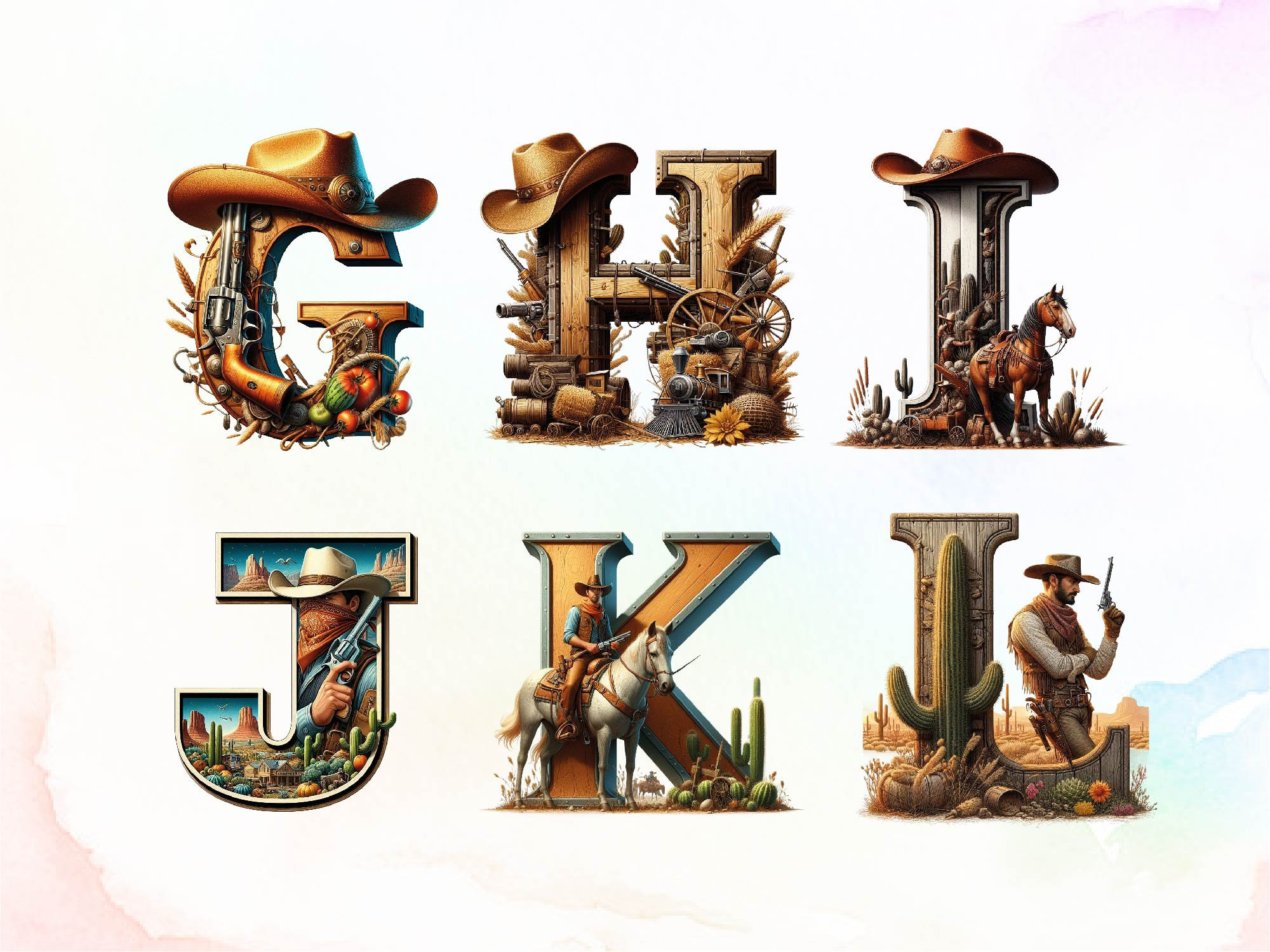 Western Clipart Png Western Font Western Letters Country Clipart Cowboy ...