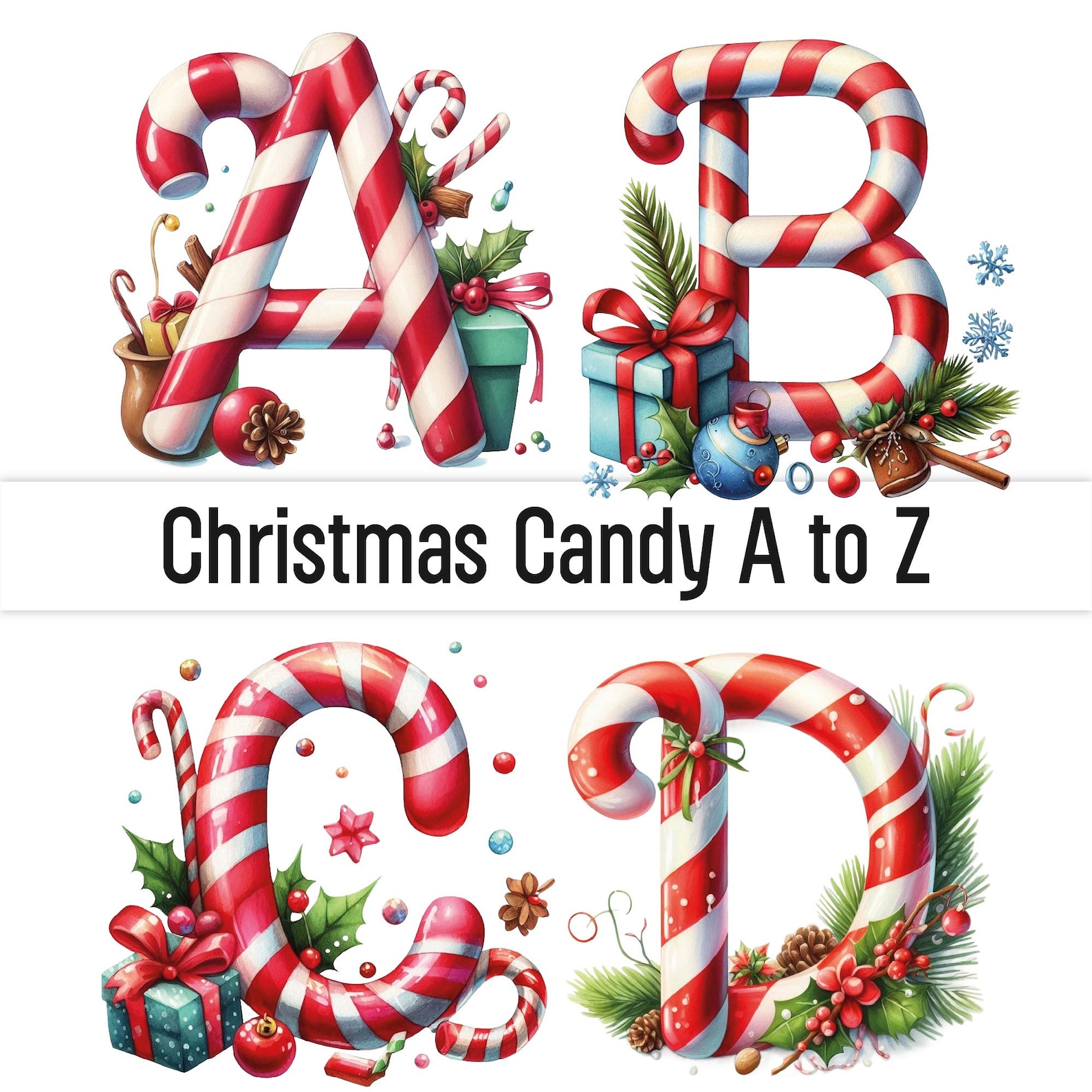Candy Cane Clipart Candy Land Png Alphabet Clipart Christmas Candy ...