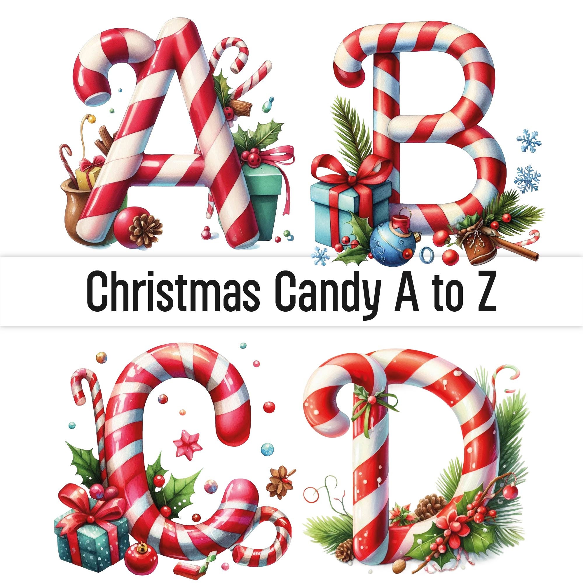 Candy Cane Clipart Candy Land Png Alphabet Clipart Christmas Candy ...