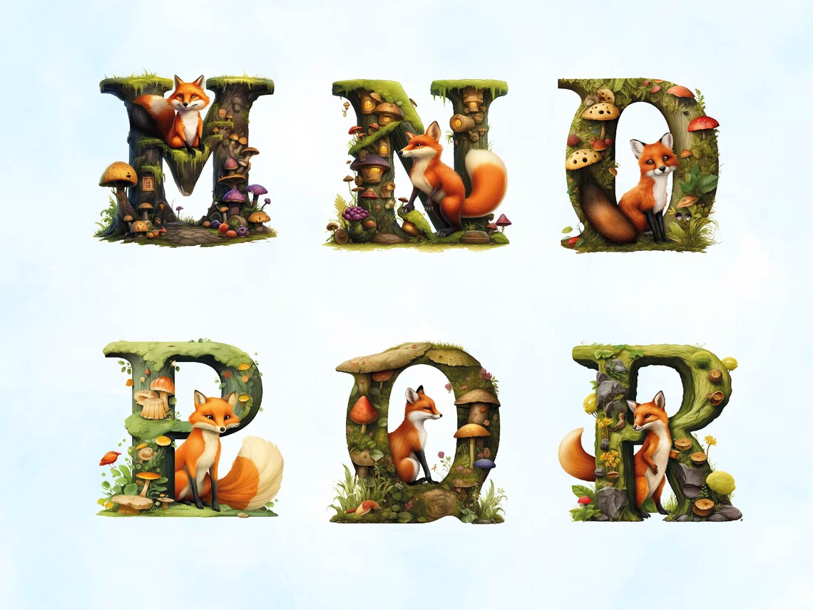 Fox Png Clipart Fox Font Alphabet Png Doodle Letters Fox Alphabet ...