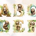 Sloth Png Sloth Clipart Sloth Alphabet Png Doodle Letters Animal ...