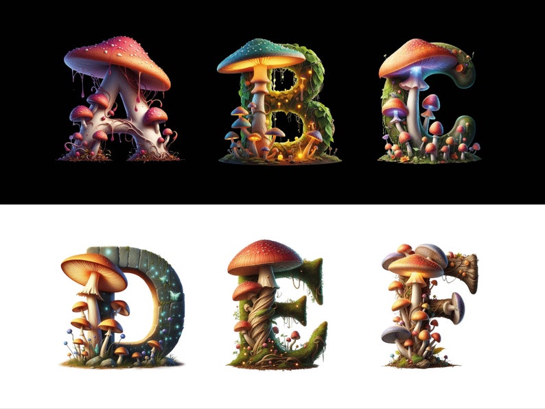 Mushroom Png Clipart Mushroom Font Letters Mushroom Sticker Alphabet ...